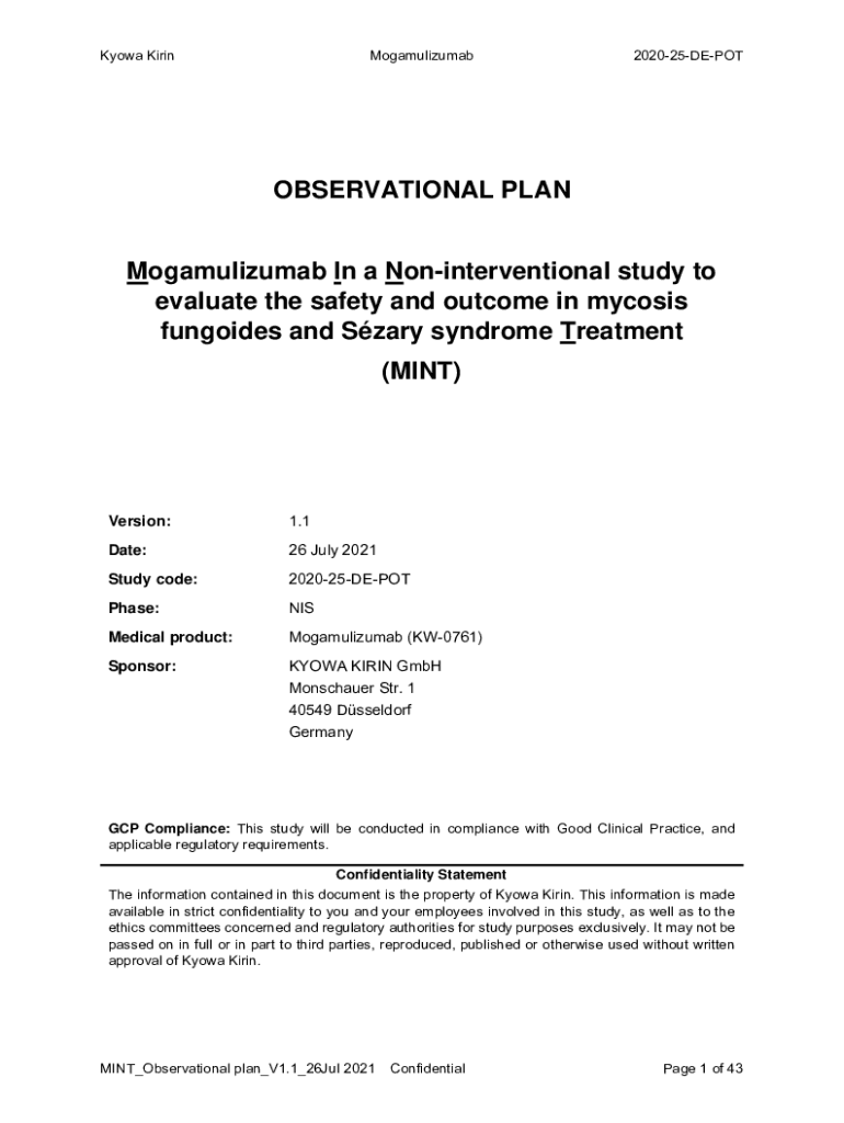 Fillable Online Real World Observational Study of Poteligeo in Adult ...