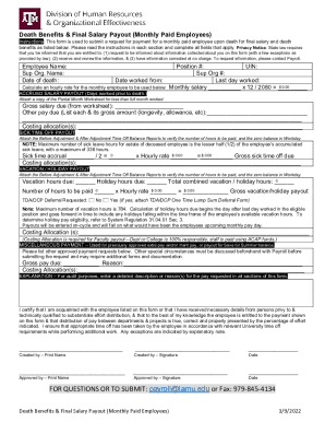 Fillable Online employees tamu Forms and DocumentsDivision of Human ...