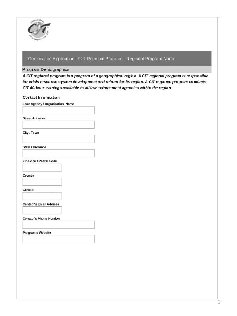 Fillable Online citinternational.orgresourcesDocumentsCertification ...
