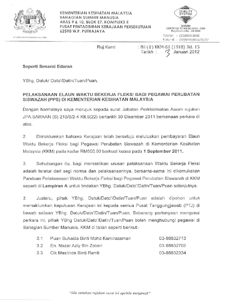 Fillable Online Kementerian Kesihatan Malaysia in Sepang by Bus or ...