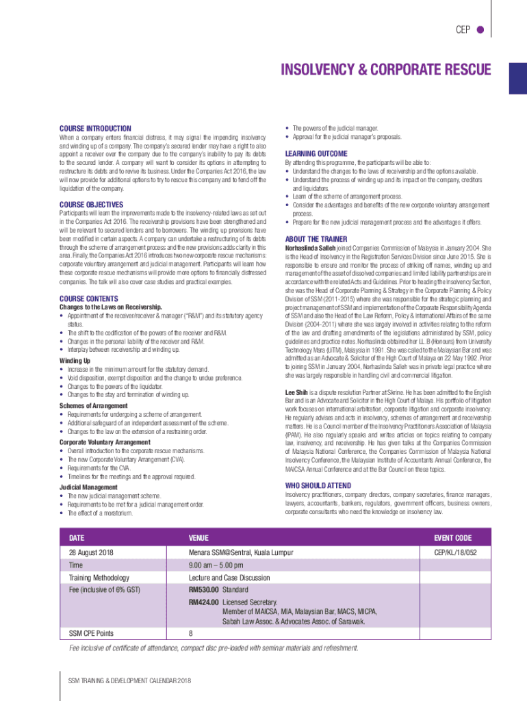 Fillable Online Insolvency proceedings and winding-up processes 14 ... Fax Email Print - pdfFiller