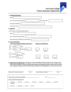 Fillable Online Tuition-Reduction-Form.pdf Fax Email Print - pdfFiller