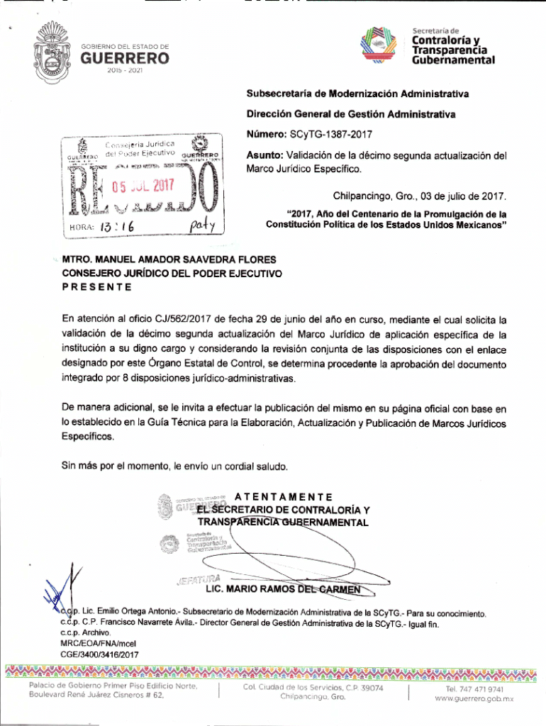 Fillable Online reglamento interior de la secretara de administracin e ... Fax Email Print ...