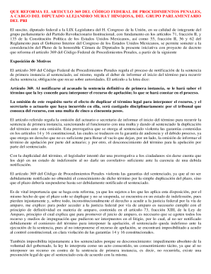 Fillable Online que reforma el articulo 369 del cdigo federal de ...