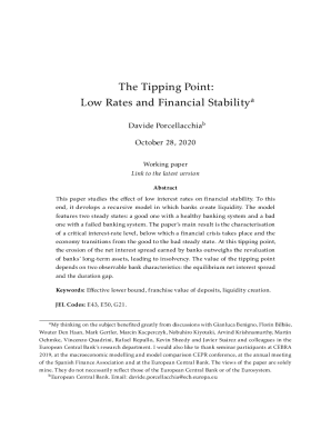 Fillable Online Working Paper Series - The tipping point: interest ...