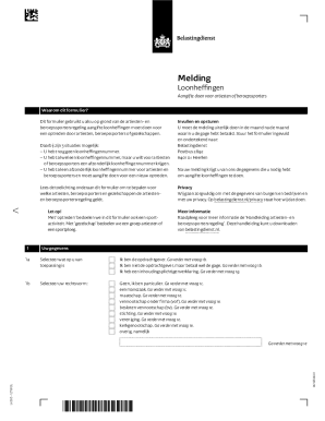 Fillable Online Melding Loonheffingen - Aangifte doen voor artiesten of ...
