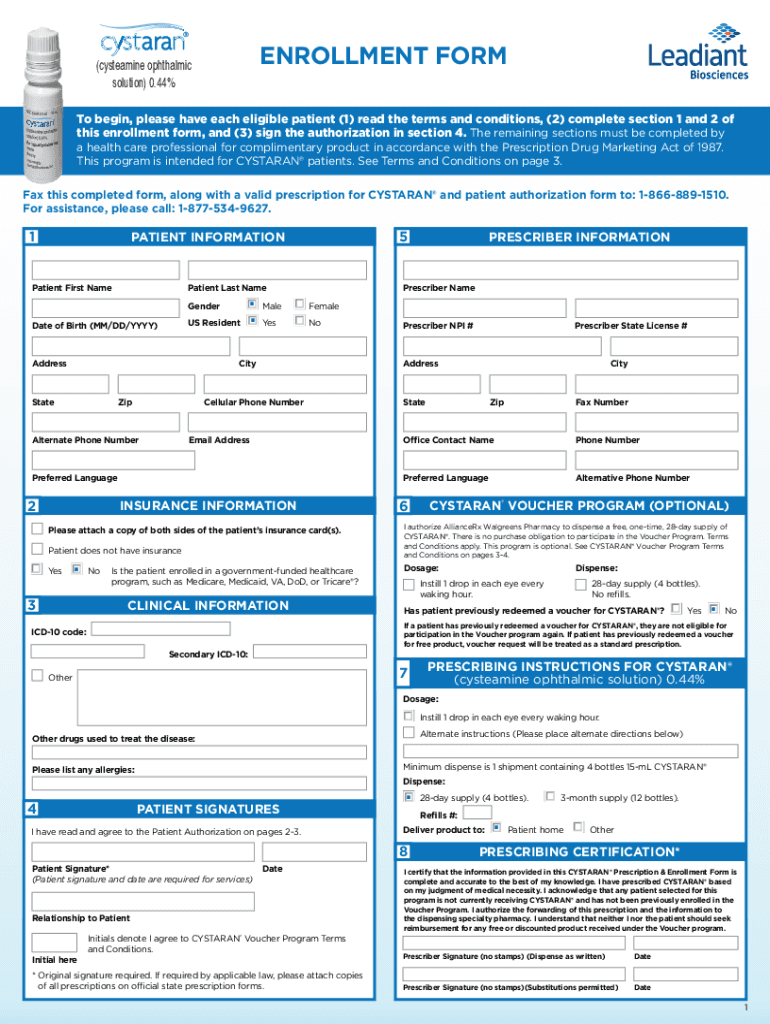 Fillable Online PATIENT INFORMATION 5 PRESCRIBER INFORMATION ...