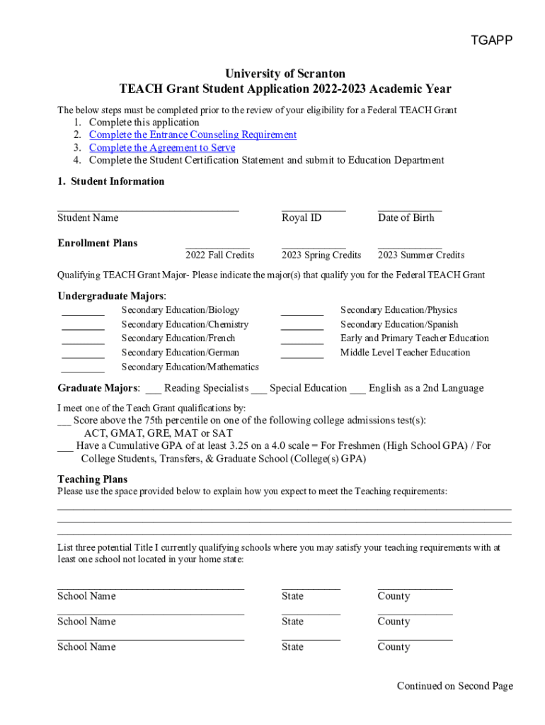 Fillable Online www.pdffiller.com534976442--Application-forFillable Online Application for TEACH ...