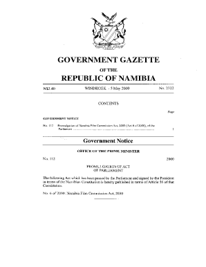 Fillable Online Namibia Library and Information Service Act 4 of 2000 ...