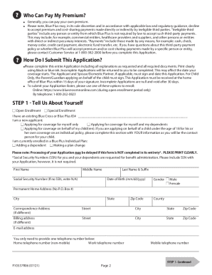 Fillable Online Health Insurance Application ProcessHealth Insurance ...