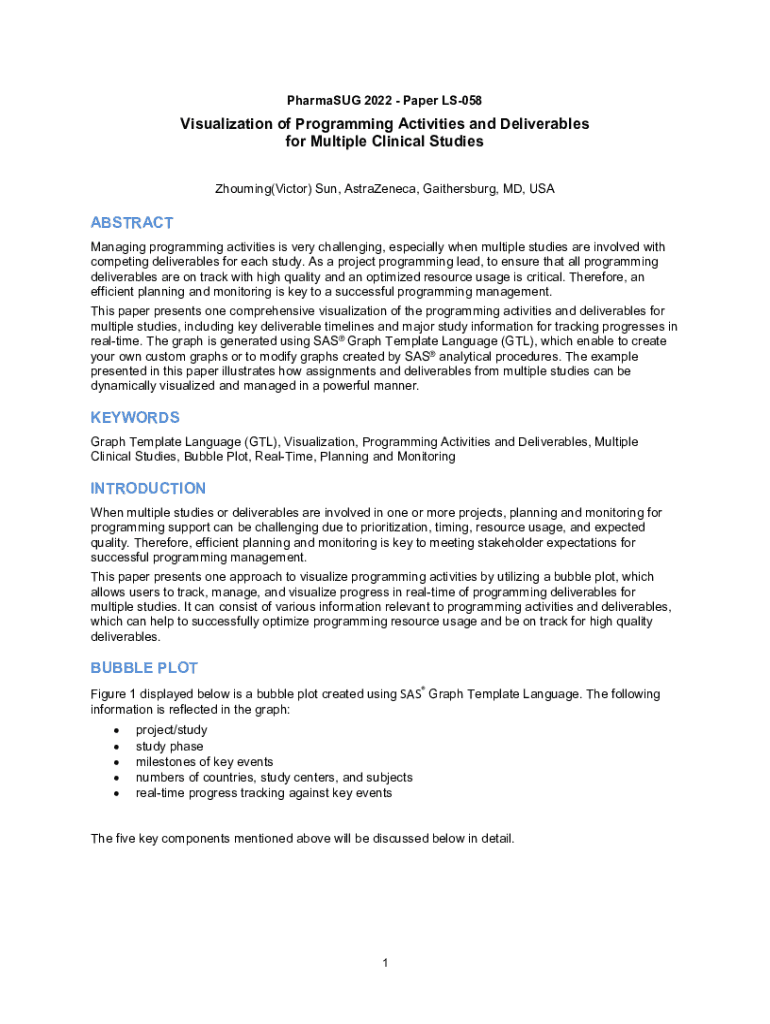 Fillable Online Visualization of Programming Activities and Deliverables for Multiple Clinical ...