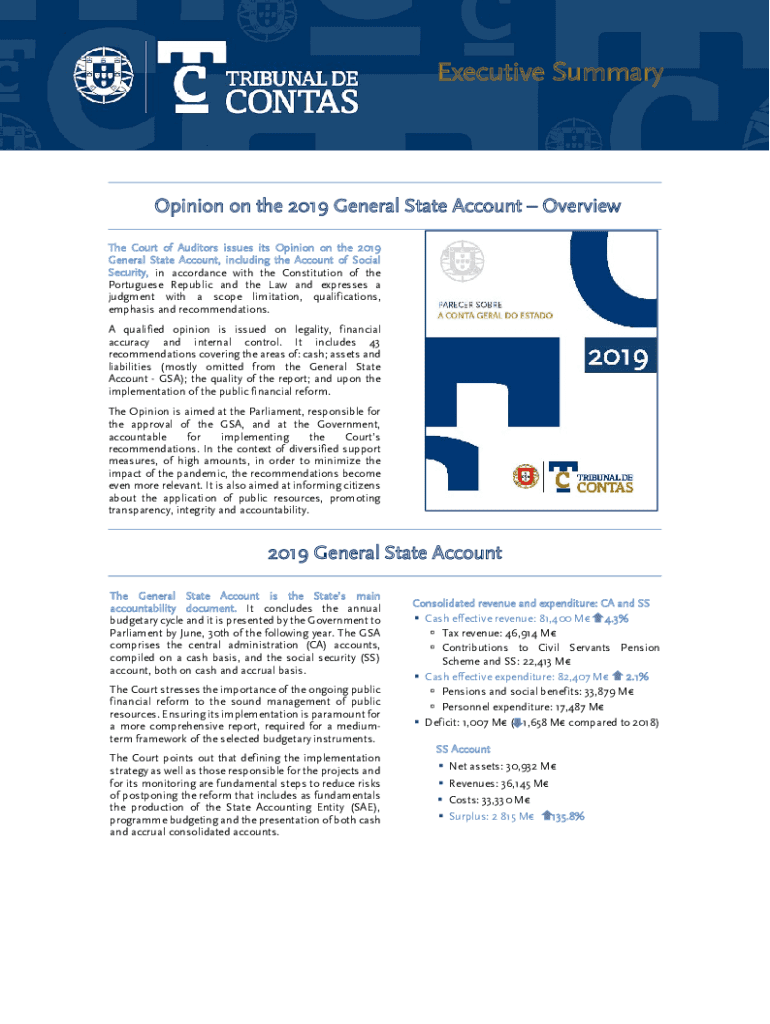 Fillable Online Opinion on the 2019 General State Account Overview Fax ...