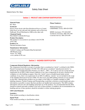 Fillable Online The 16 Sections of Safety Data Sheets SDS Explained Fax ...