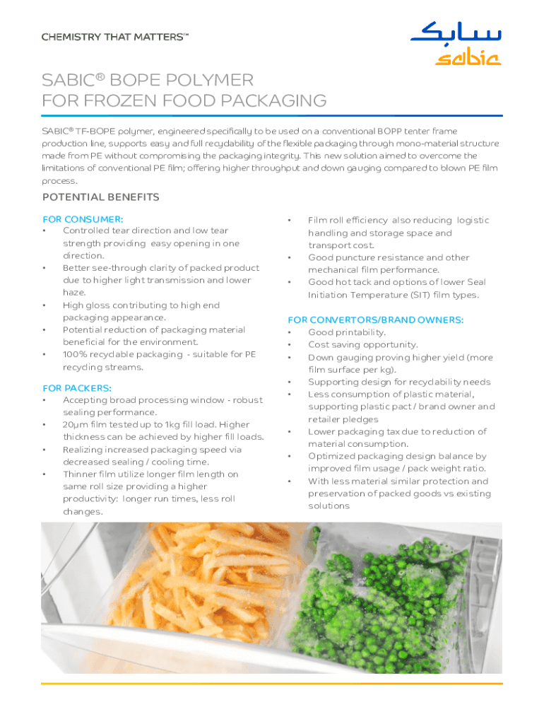 Fillable Online SABIC TF-BOPE polymer for frozen food applications ...