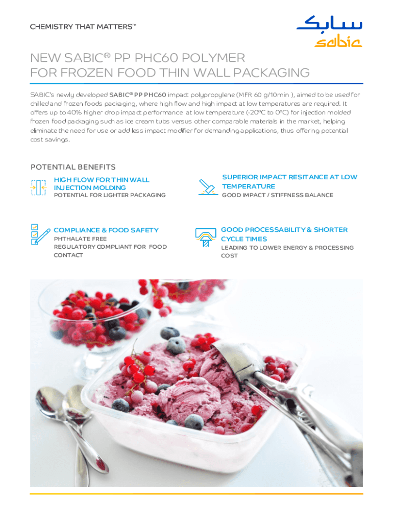 Fillable Online SABIC PP PHC60 impact polypropylene for frozen food ...