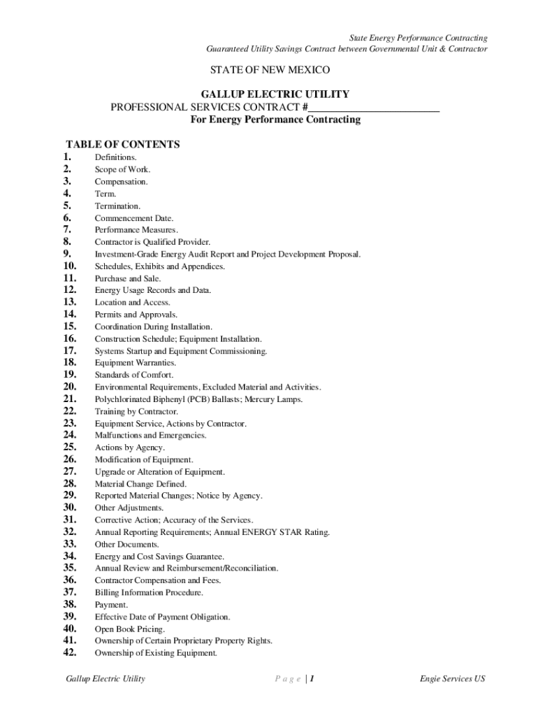 Fillable Online GALLUP ELECTRIC UTILITY PROFESSIONAL SERVICES ... Fax ...