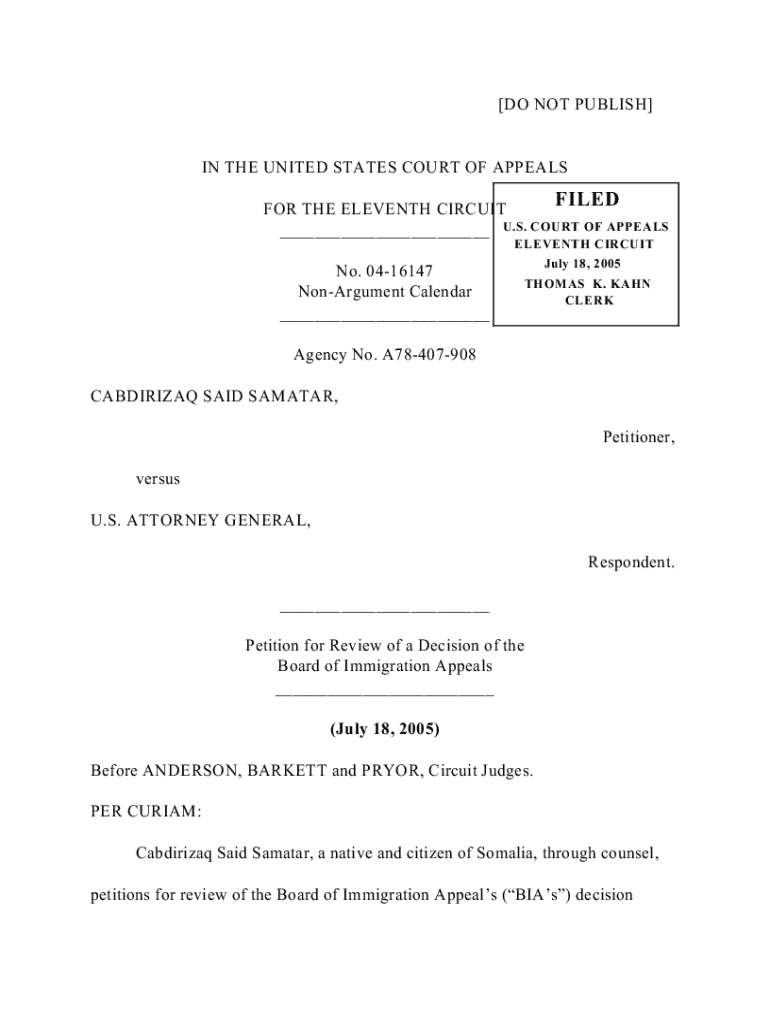 Fillable Online CABDIRIZAQ SAID SAMATAR, Fax Email Print - pdfFiller