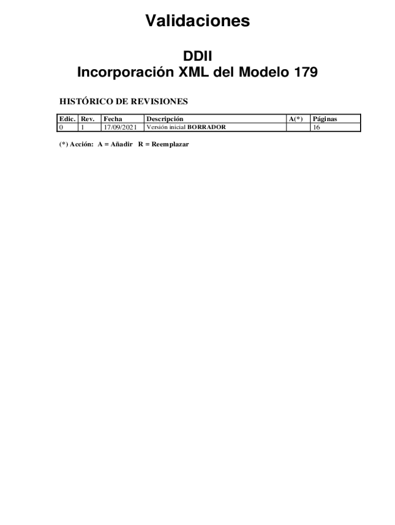 Fillable Online Incorporacin XML del Modelo 179 Fax Email Print - pdfFiller