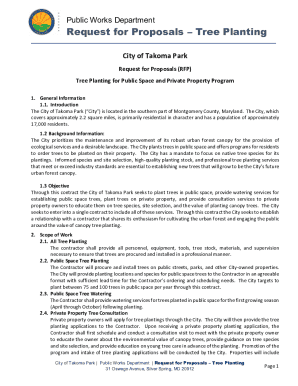 Fillable Online Public Works Department Request for Proposals Tree ...