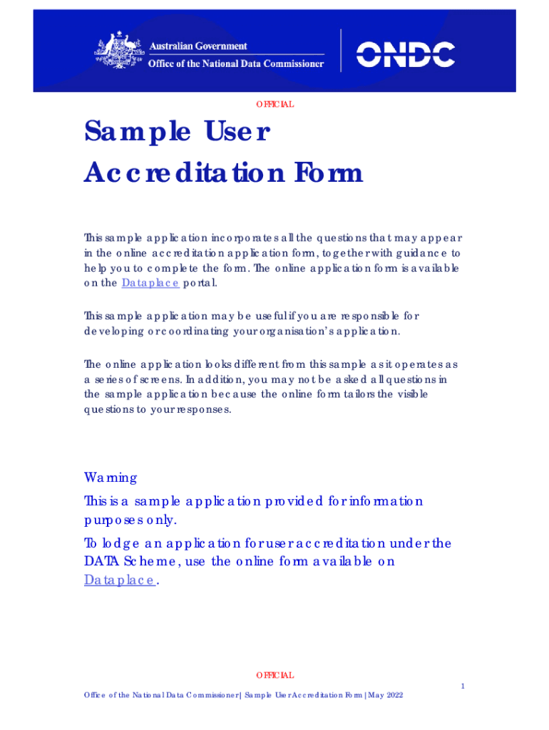 Fillable Online Sample User Accreditation Form Fax Email Print - pdfFiller
