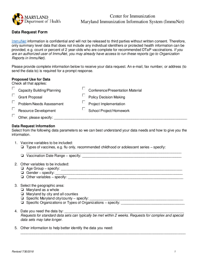 Fillable Online health.maryland.govIMMUNPagesPages - Immunet-Home ...
