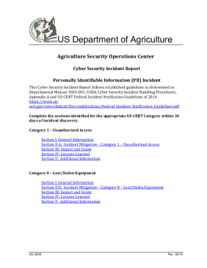 Fillable Online Cyber Security PII Incident Report Form. Cyber Security PII Incident Report Form ...