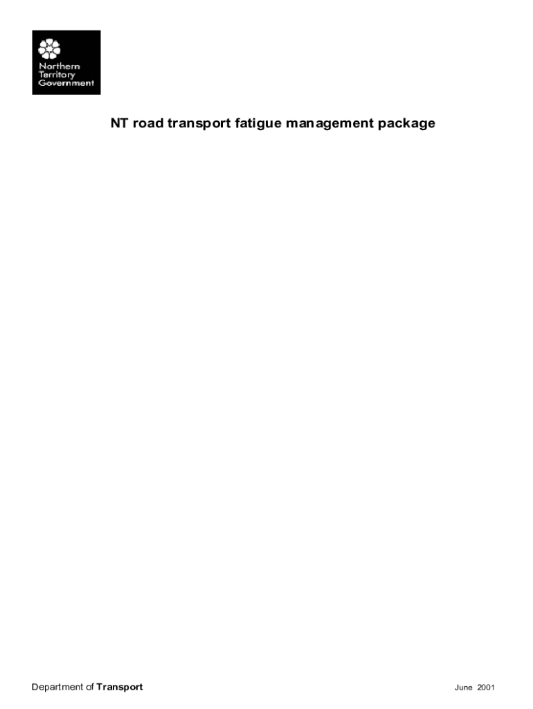 Fillable Online nt gov nt.gov.au160066fatigue-management-guideFatigue ...