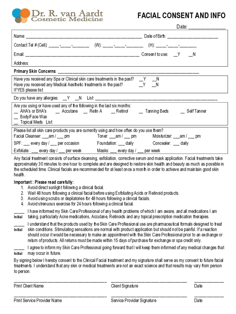 Fillable Online www.uslegalforms.com108973-facial-consent-formsFacial ...
