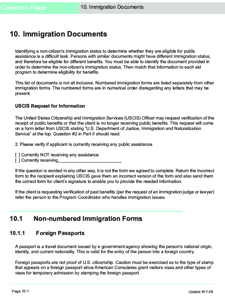 Fillable Online Immigration documentation typesHealthCare.govFor ...