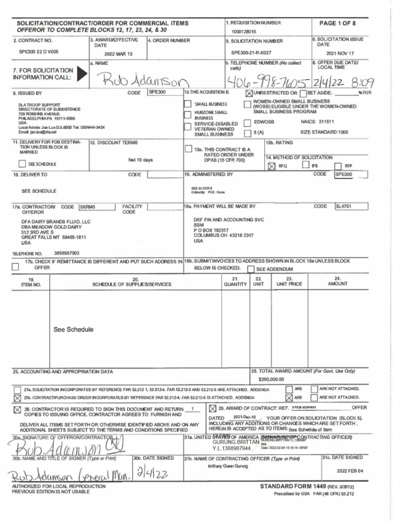 Fillable Online www.coursehero.comfile102221552DG133W-10-CQ-0041 T-0016 FULLY EXECUTED AWARD.pdf ...