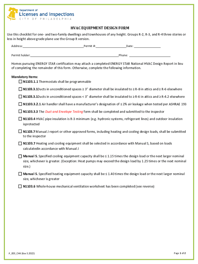 Fillable Online Checklist for HVAC Installation Template (Free Download ...