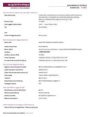 Compilabile Online documento di stipula - numero rdo sistemi di e ...