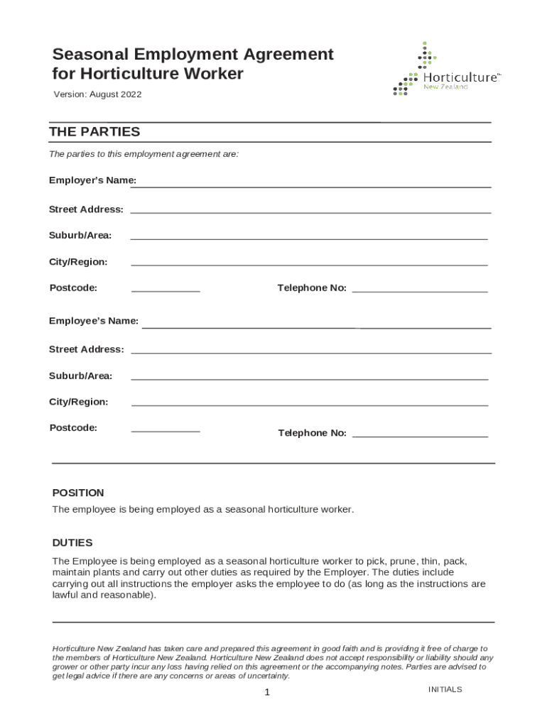 New Horticulture Industry Labour Agreement - Home AffairsEmployer Guide ...