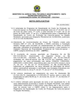 Preenchível Disponível Programa de Equalizao - Nota Explicativa Fax ...