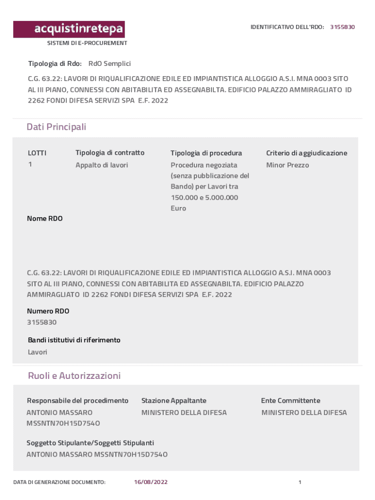 Compilabile Online La risposta dell'Operatore economico alla RdO ...