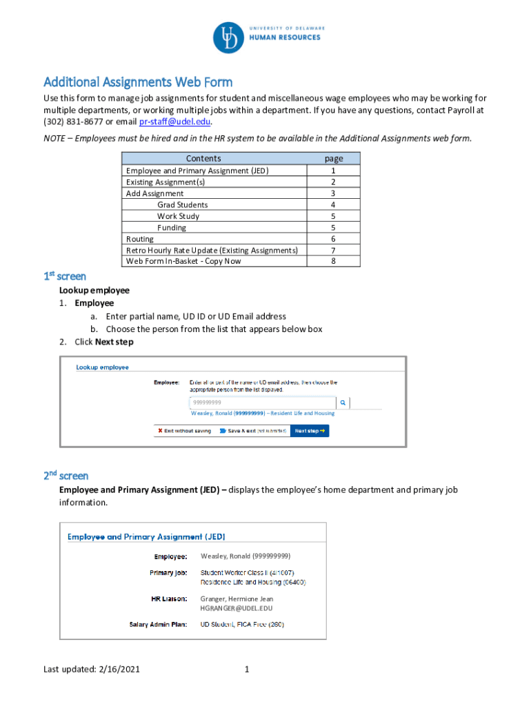 Fillable Online Additional Assignments Web Form Fax Email Print - pdfFiller