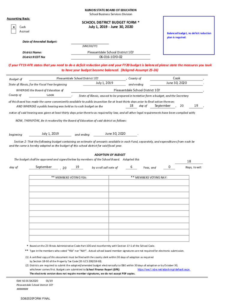 Fillable Online school district budget form Fax Email Print - pdfFiller