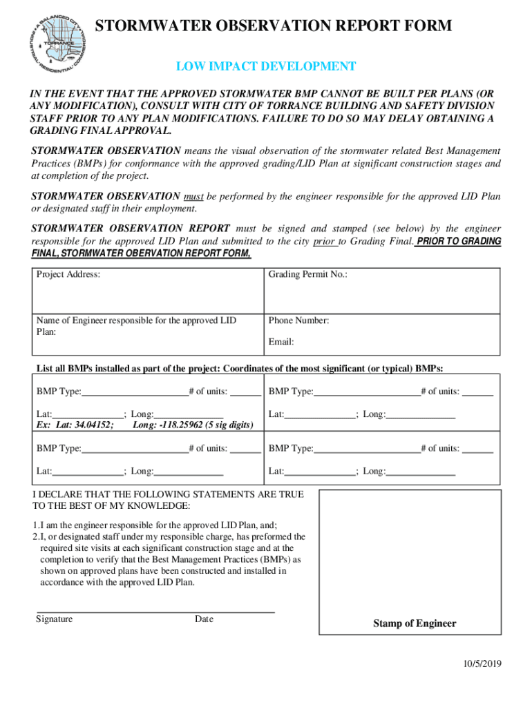 Fillable Online www.uslegalforms.comform-library498635Get Stormwater ...