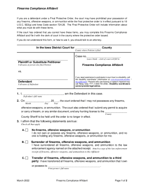 Fillable Online Firearms Compliance Affidavit 3. I affirm that the ...