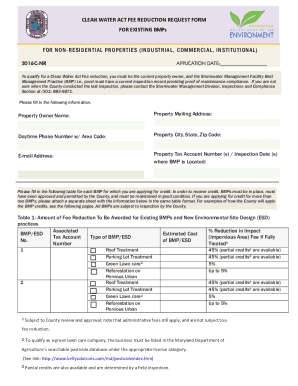 Fillable Online www.princegeorgescountymd.gov DocumentCenterCLEAN WATER ...