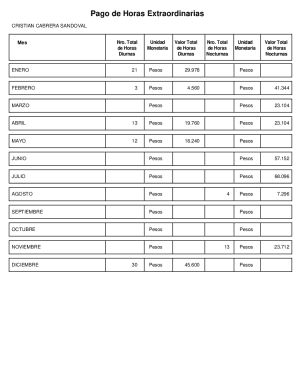 Fillable Online Como calcular el pago de las HORAS EXTRAS en 5 pasos ...