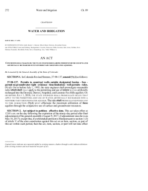 Fillable Online 272 Water and Irrigation Ch. 89 - AN ACT Fax Email Print - pdfFiller