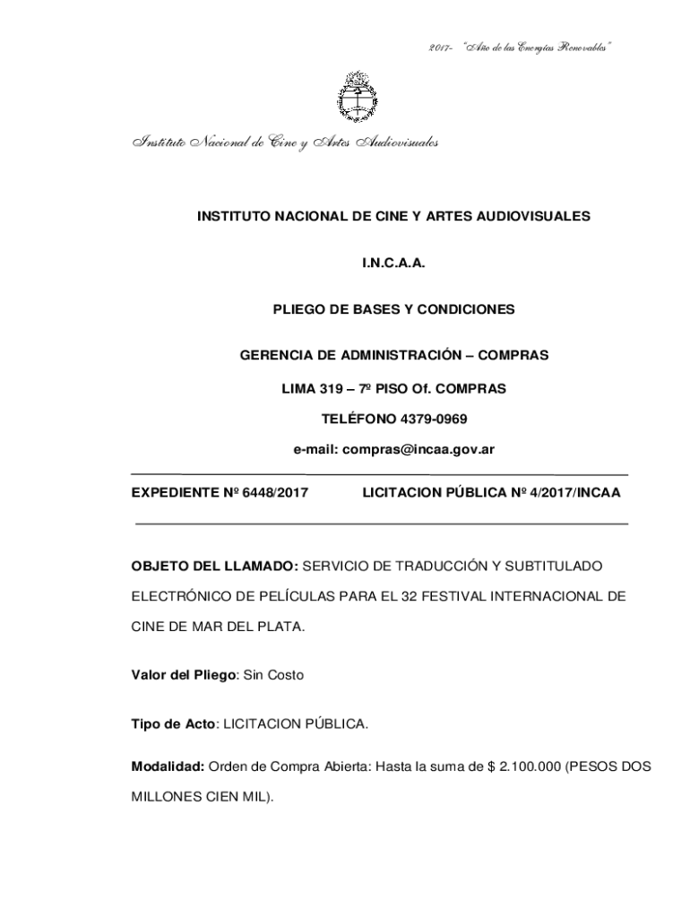 Fillable Online GERENCIA DE ADMINISTRACIN COMPRAS Fax Email Print - pdfFiller