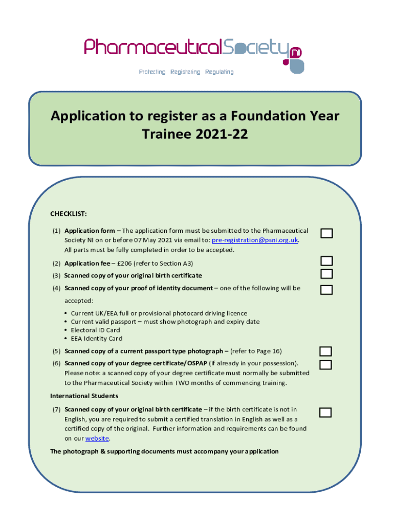 Fillable Online Applying for the foundation training schemeGeneralCA ...