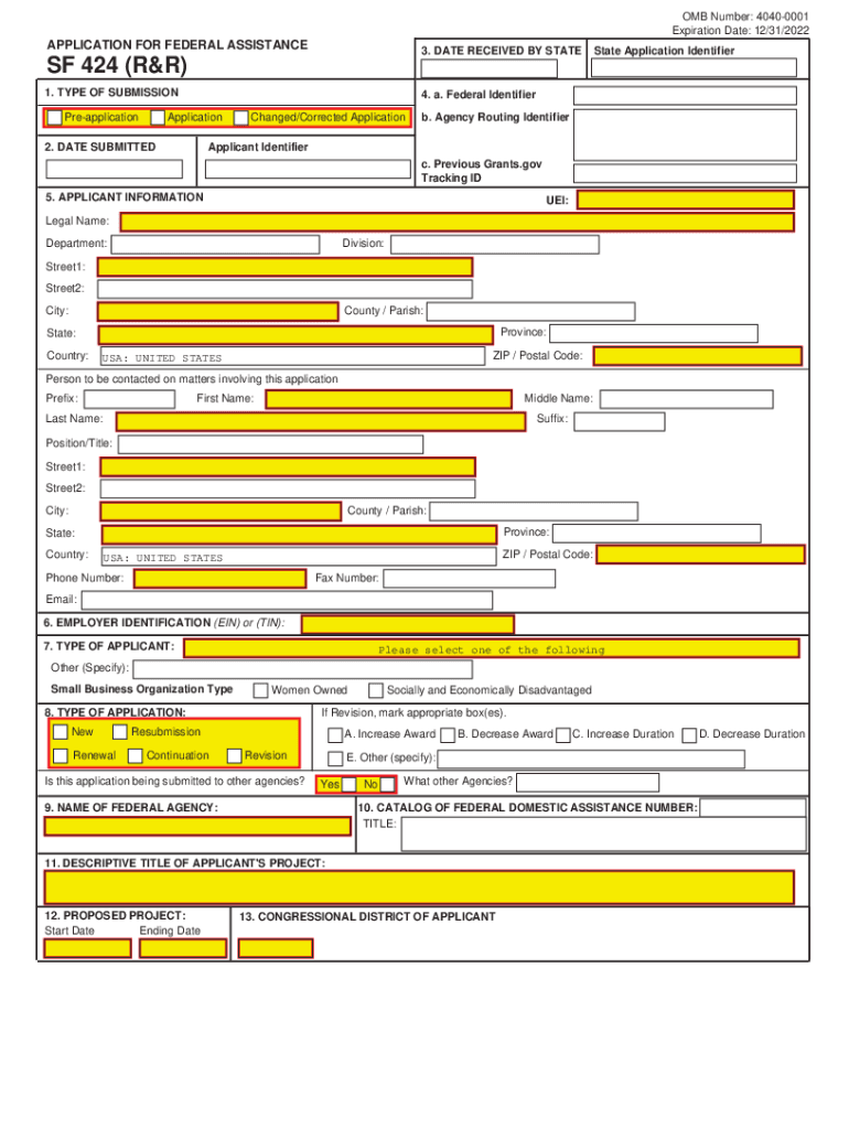 Fillable Online depts washington Enclosure 3-SF 424.pdf Fax Email Print ...