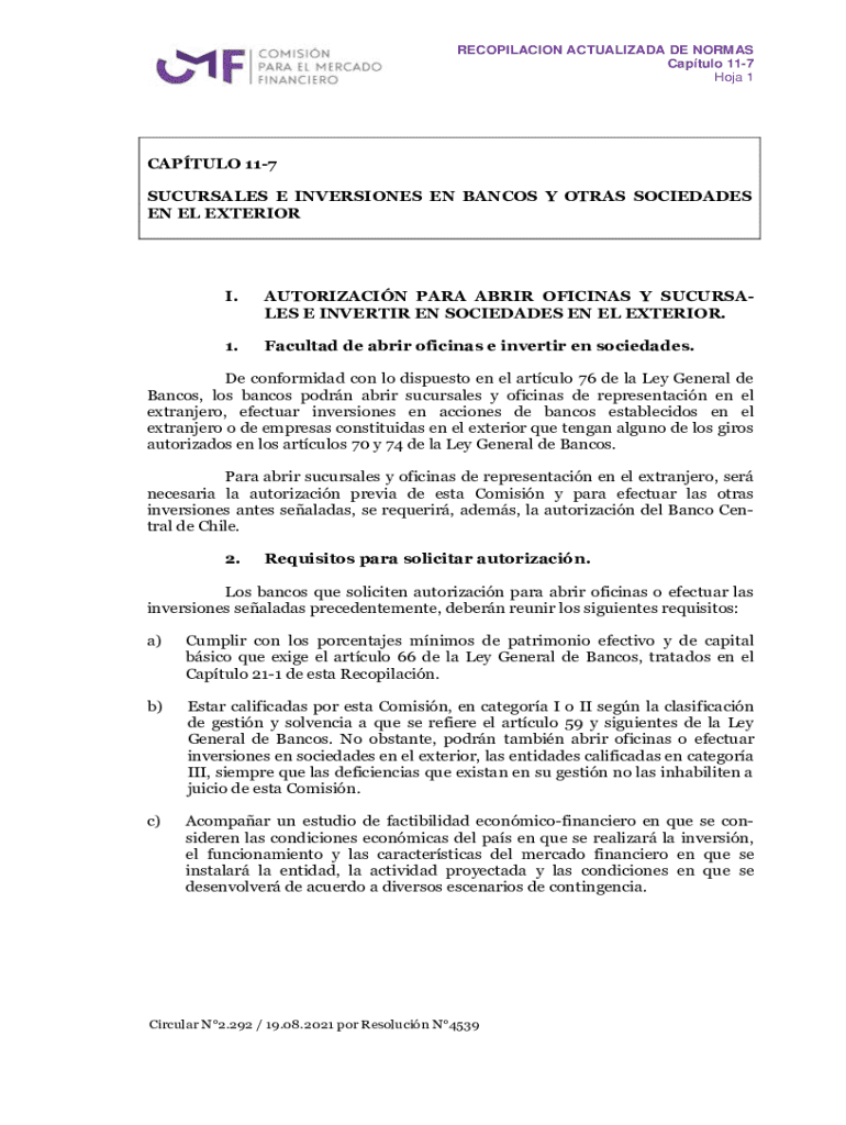 Fillable Online TITULO V REGISTROS Captulo I: Reglamento para el ...