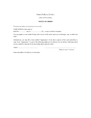 Fillable Online FORM 25 (RULE 32 (16) ). Supreme Court Rules, Form 25 ...