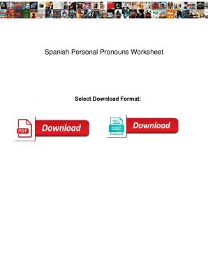 Fillable Online Spanish Personal Pronouns Worksheet. Spanish Personal ...