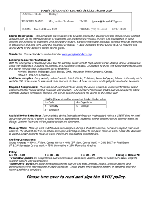 Fillable Online Please turn over to read and sign the BYOT policy. Fax ...