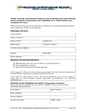 International withdrawal and release request - Macquarie University Doc ...